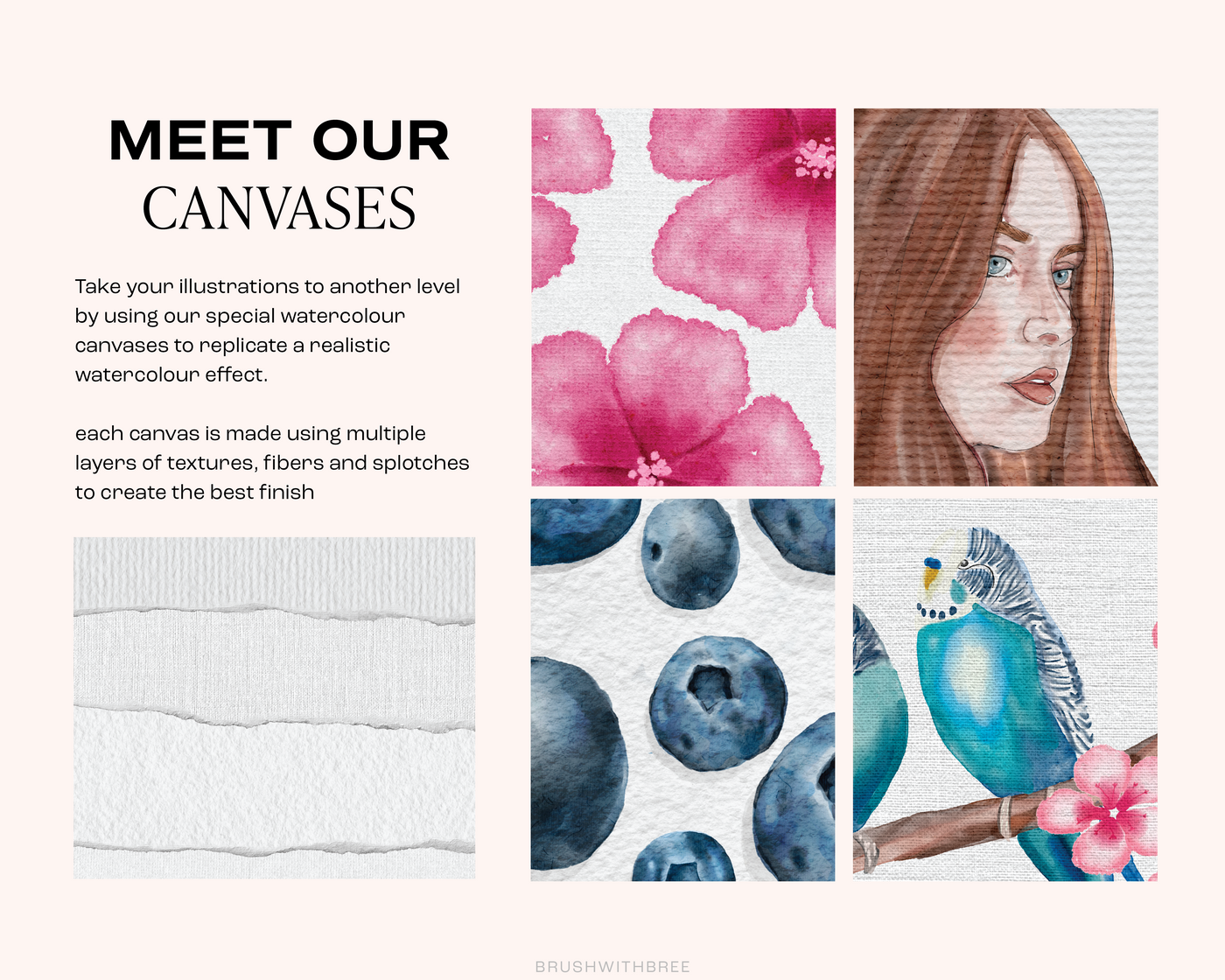 The Best Realistic Watercolour Canvas Set for Procreate – brushwithbree