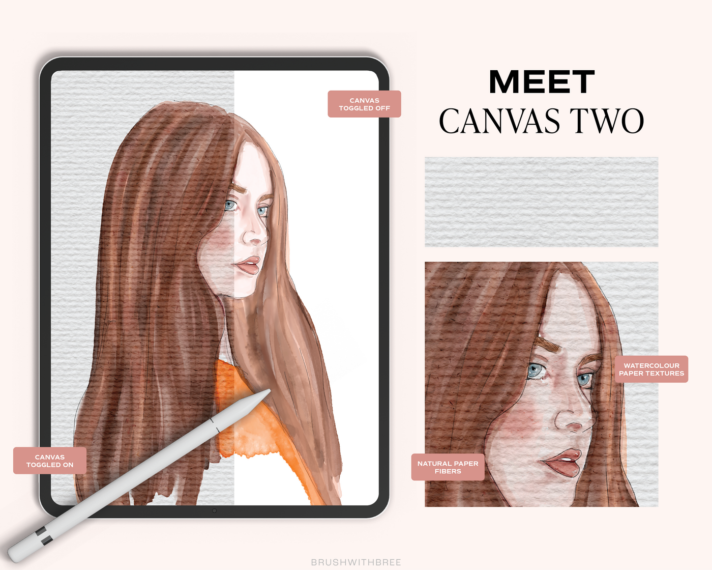The Best Realistic Watercolour Canvas Set for Procreate – brushwithbree