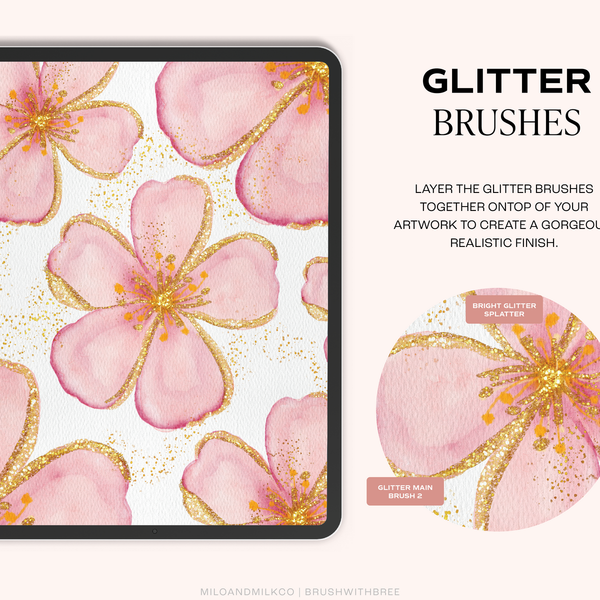 Realistic Digital Glitter Brush Set for Procreate – brushwithbree